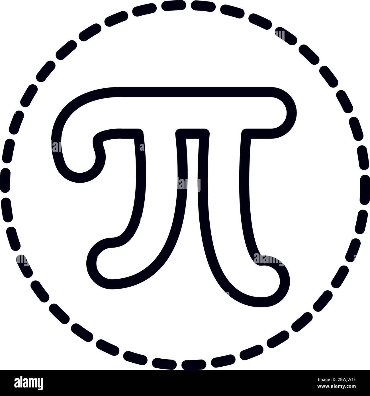 Mathematik Bildung Schule Wissenschaft pi Symbol Linie und Stil Symbol ...