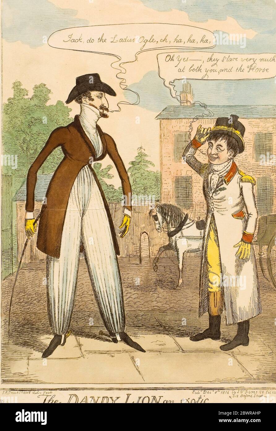 Autor: Isaac Robert Cruikshank. Der Dandy Lion ein exotischer, kürzlich ...