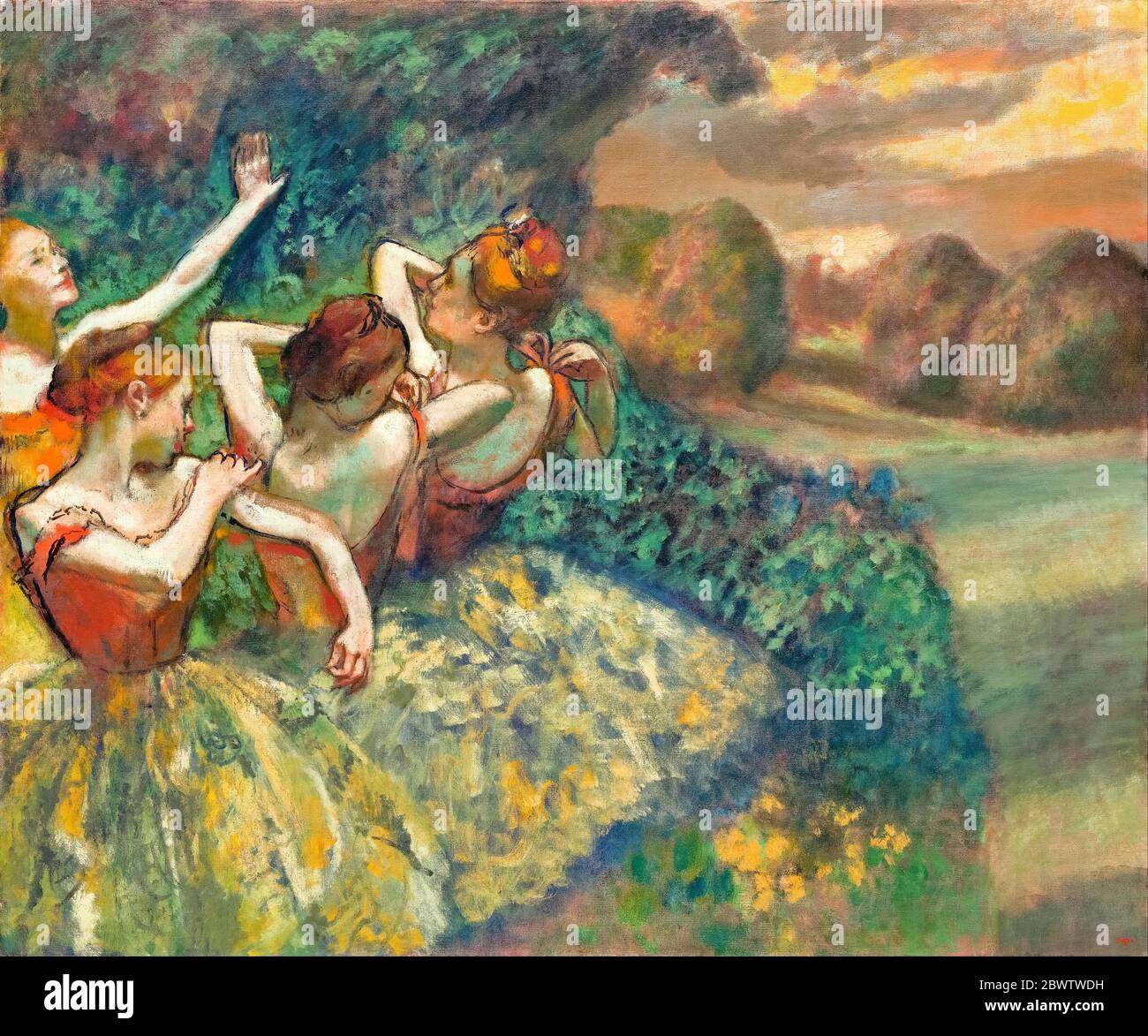 Edgar Degas, Malerei, vier Tänzer, um 1899 Stockfotografie - Alamy