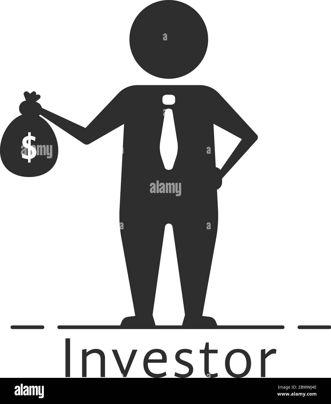 Investoren-Symbol wie Geld-Nutzen-Symbol Stock-Vektorgrafik - Alamy