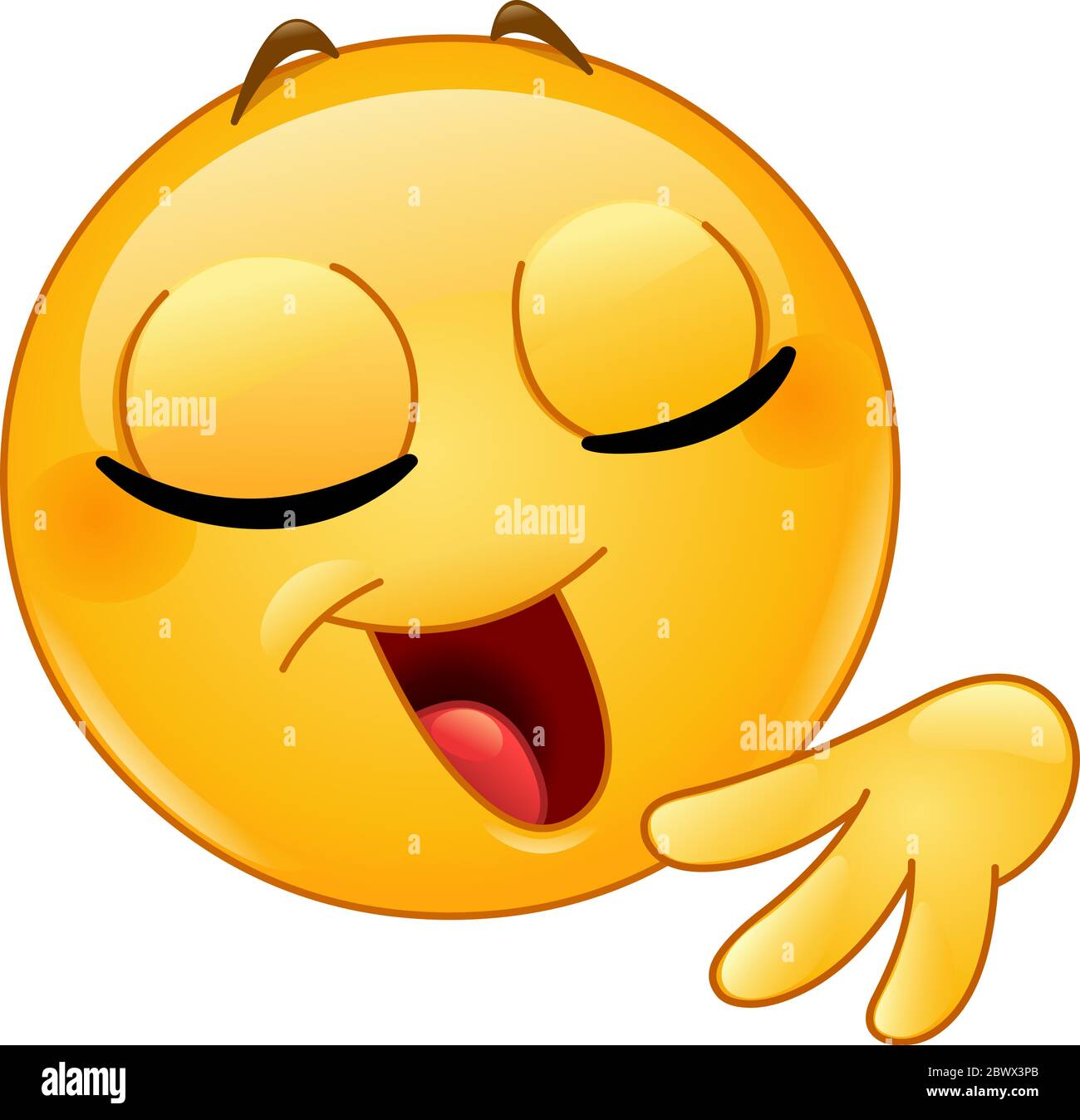 Selbstbewusst stolz smug weiblichen Emoticon Stock-Vektorgrafik - Alamy