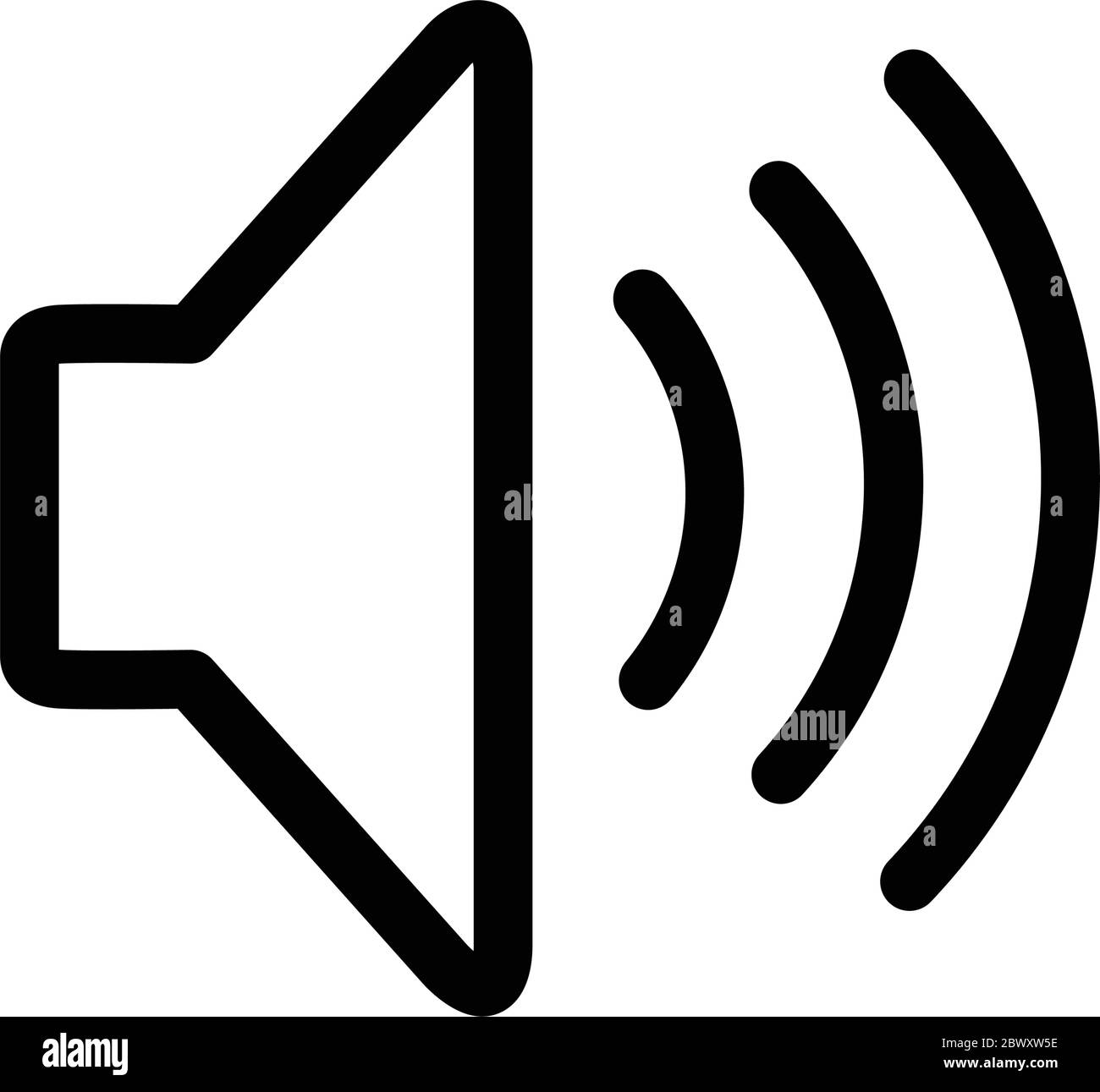 Ton Symbol Lautstärke Zeichen Symbol Vektor-Illustration isoliert auf ...