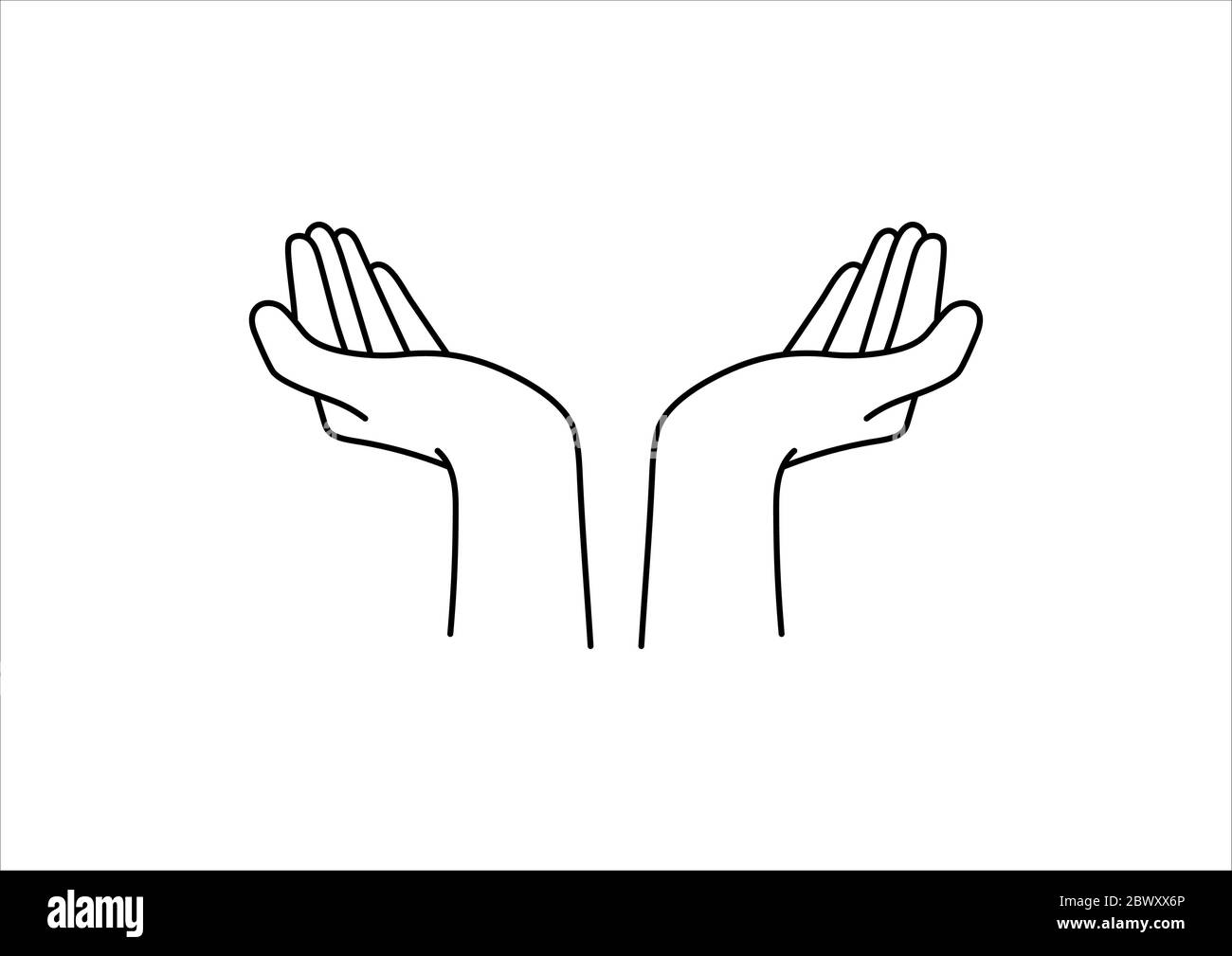 Offene hand piktogramm -Fotos und -Bildmaterial in hoher Auflösung – Alamy