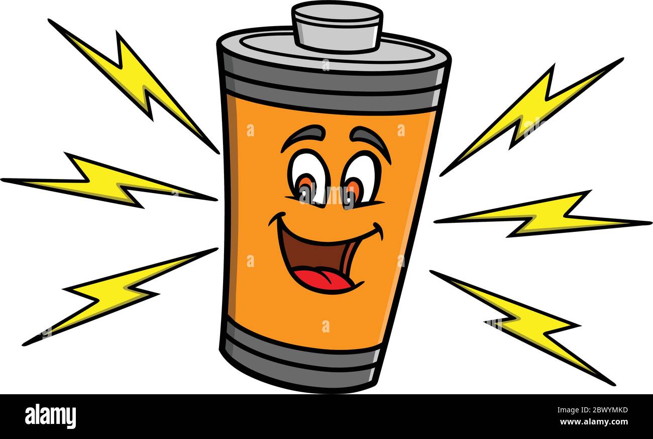 Batterie Cartoon - eine Illustration eines Batterie Cartoon Stock ...