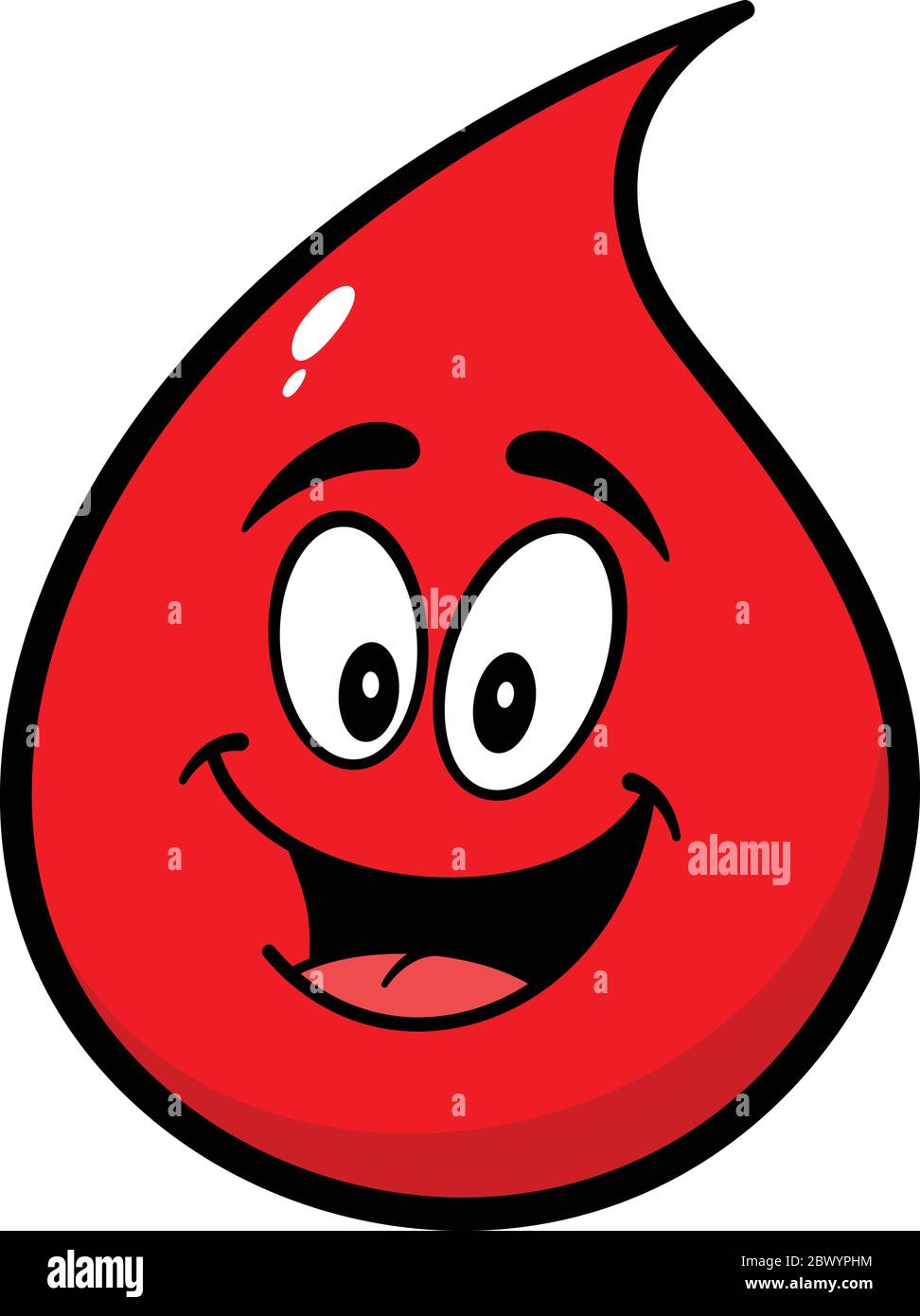 Blood Drop Mascot - EINE Cartoon-Illustration eines Blood Drop Mascot ...