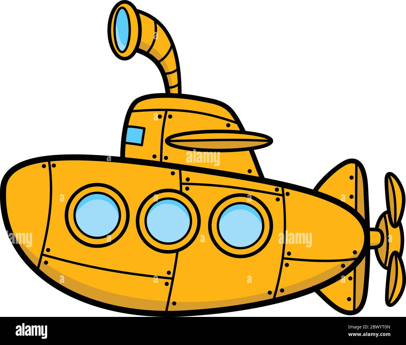 Cartoon Sub- EINE Cartoon Illustration eines Sub Stock-Vektorgrafik - Alamy