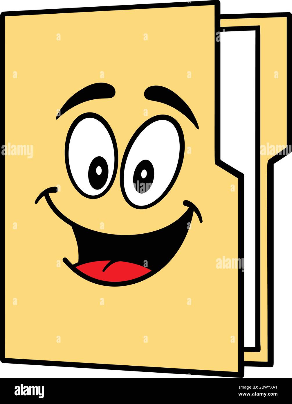 Mappe Mascot - EINE Cartoon Illustration eines Mappe Mascot Stock ...