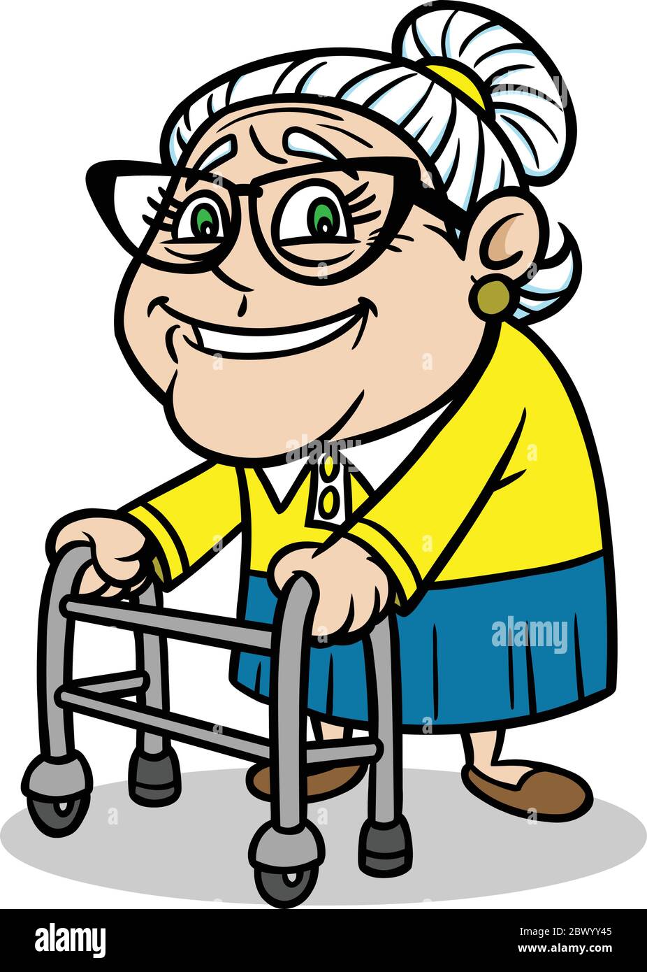 Clip Art Oma Gezicht Oma Gesicht, Frau Mit Dutt Haarvektorsymbole