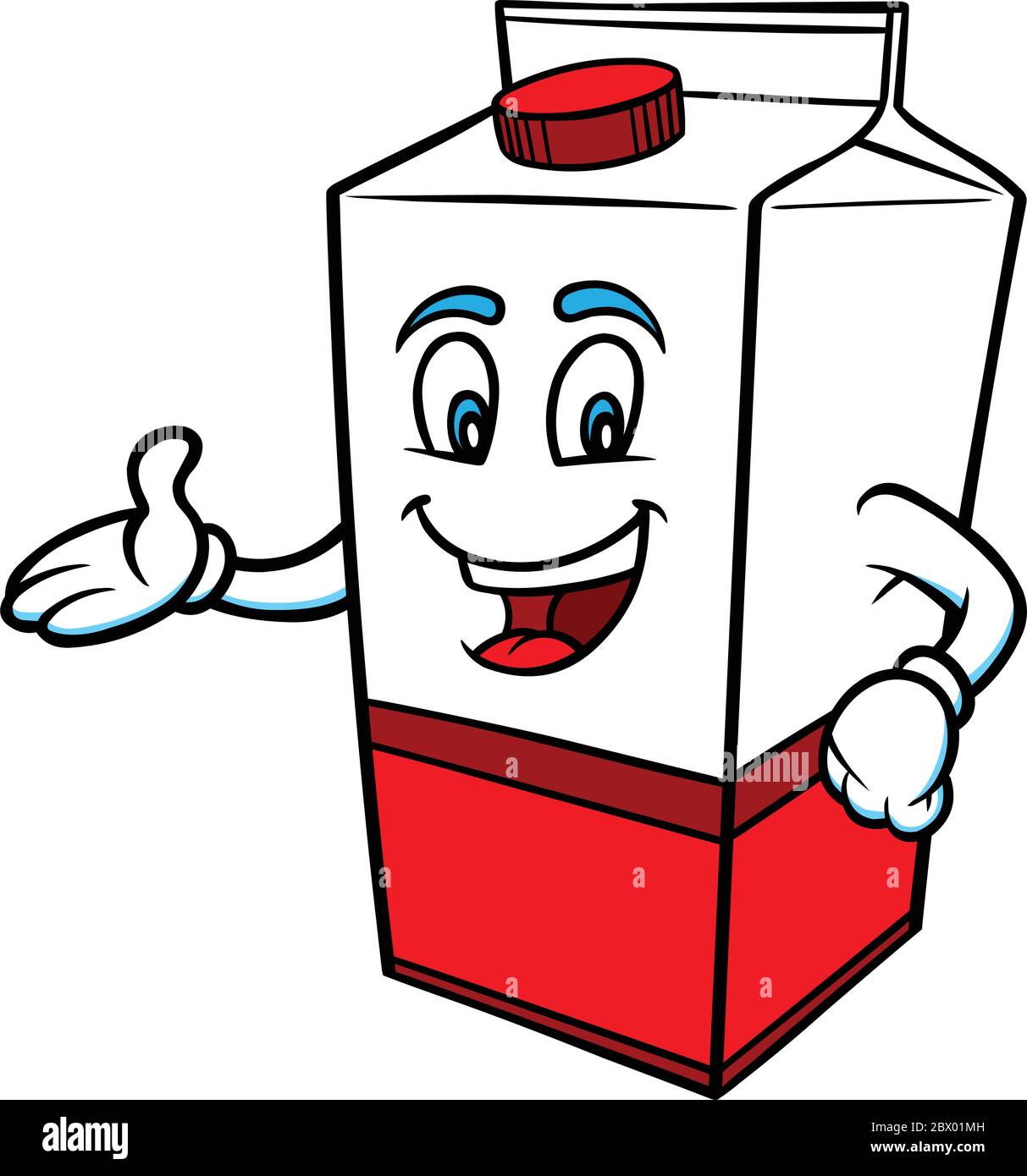 Milch Cartoon - eine Illustration eines Milch Cartoon Stock ...