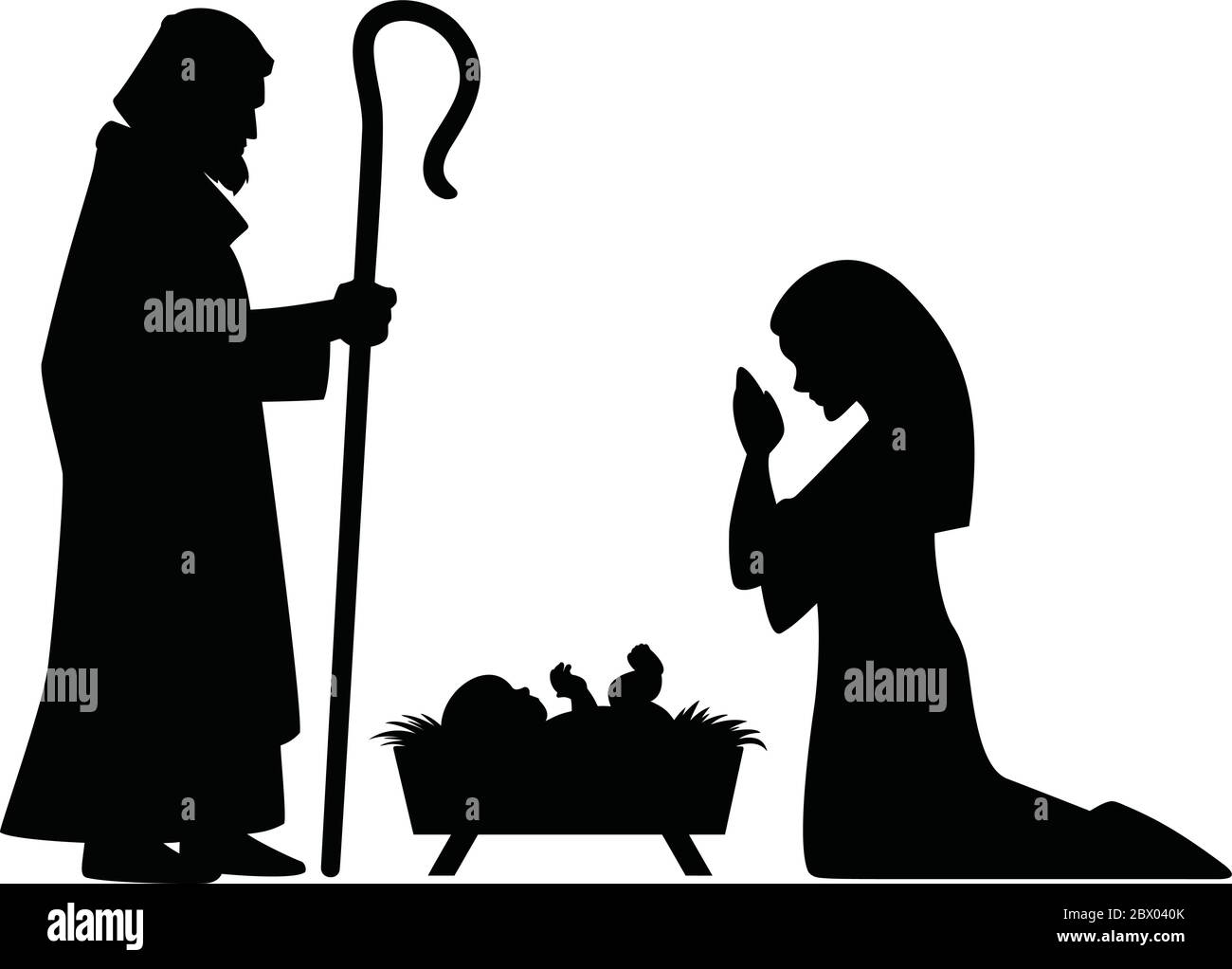 Maria josef and jesus Ausgeschnittene Stockfotos und -bilder - Alamy