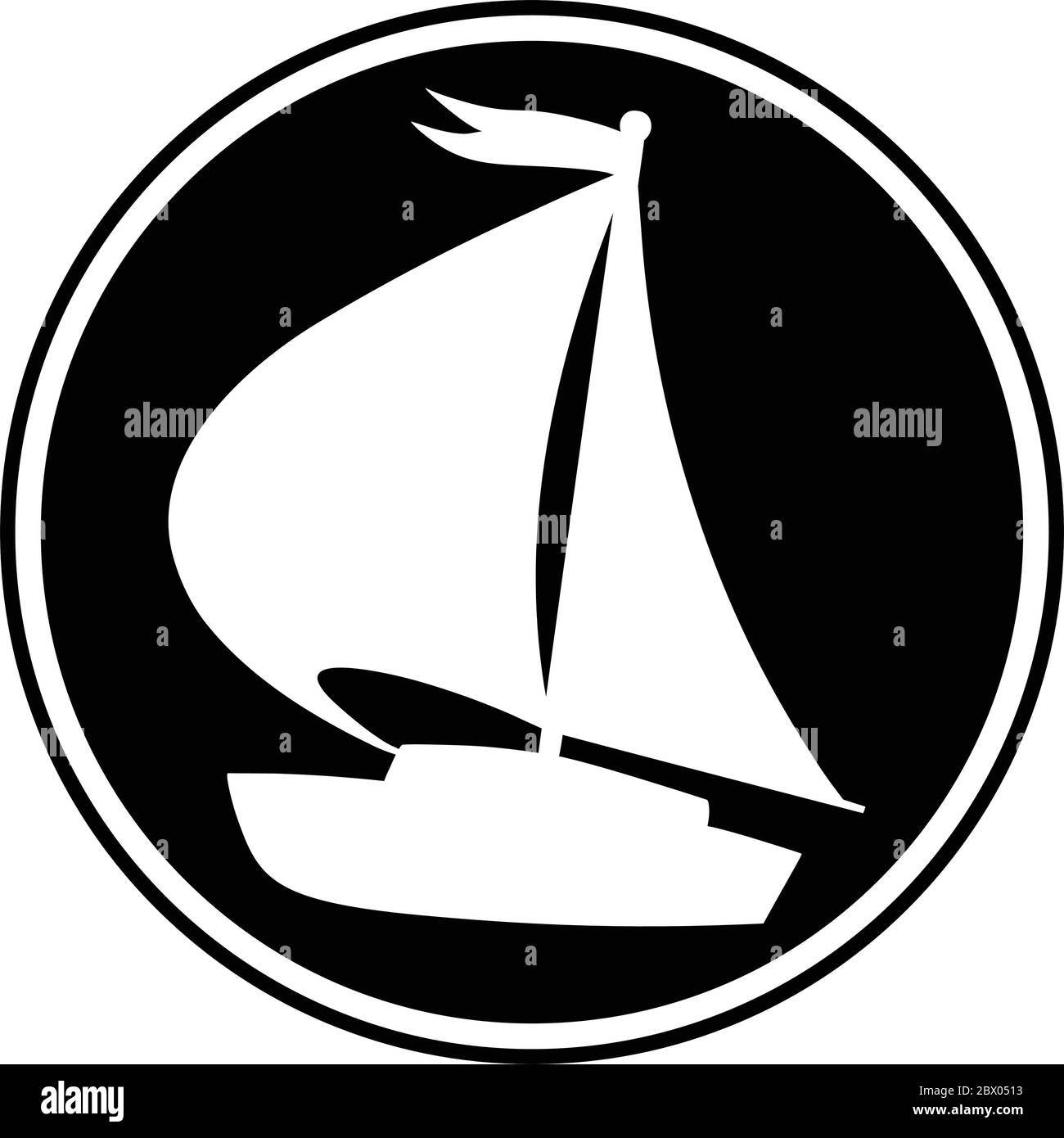 Segelboot Symbol - eine Illustration eines Segelboot Symbol Stock ...
