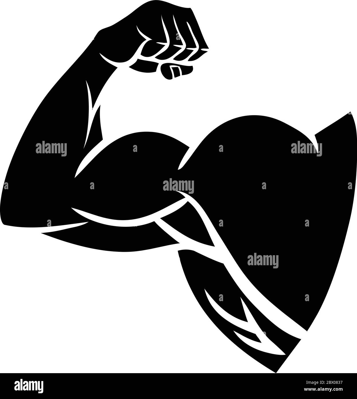 Starke Arm Silhouette - eine Illustration einer starken Arm Silhouette ...