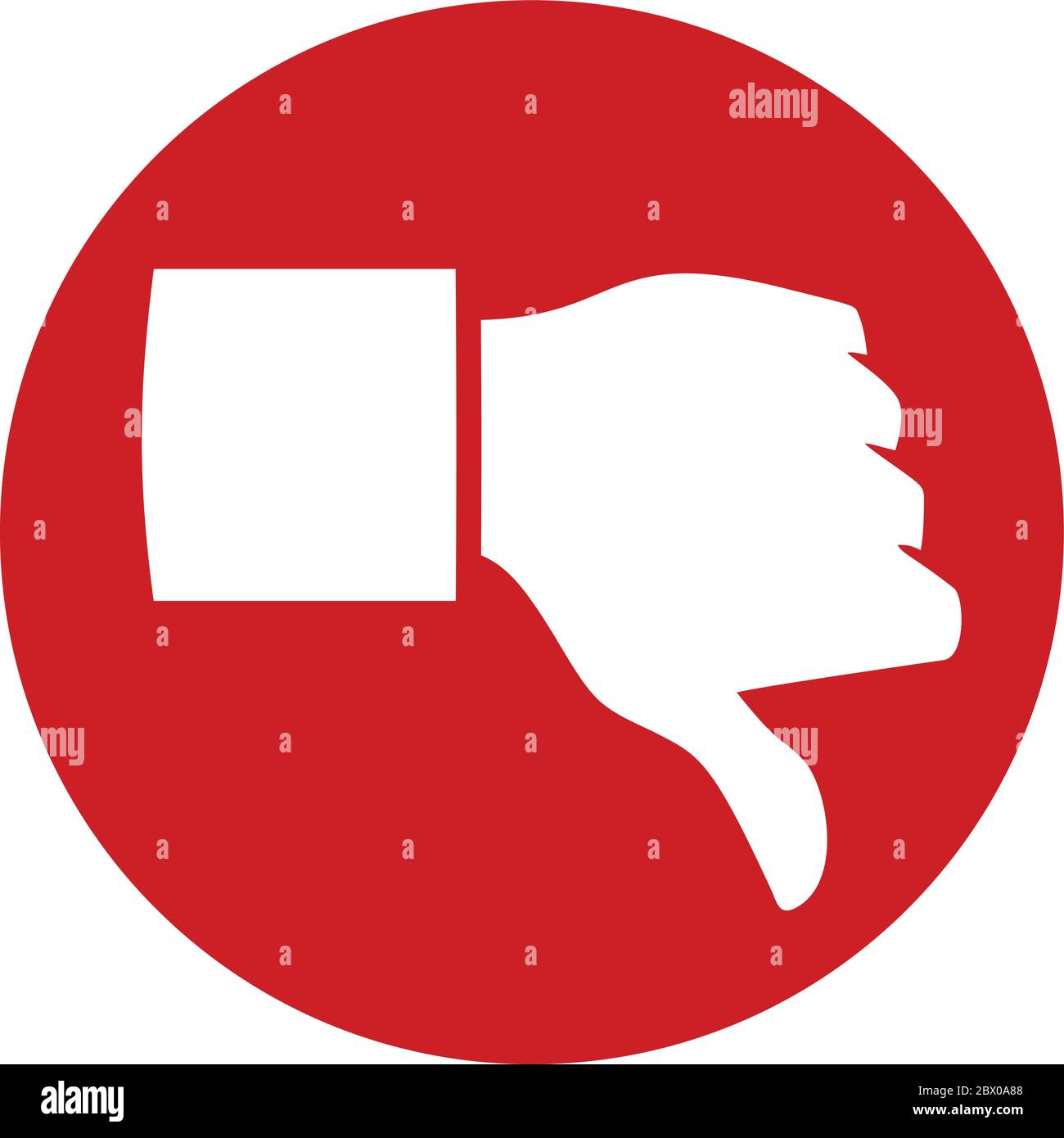 Daumen nach unten Icon - EINE Cartoon-Illustration eines Daumen nach ...