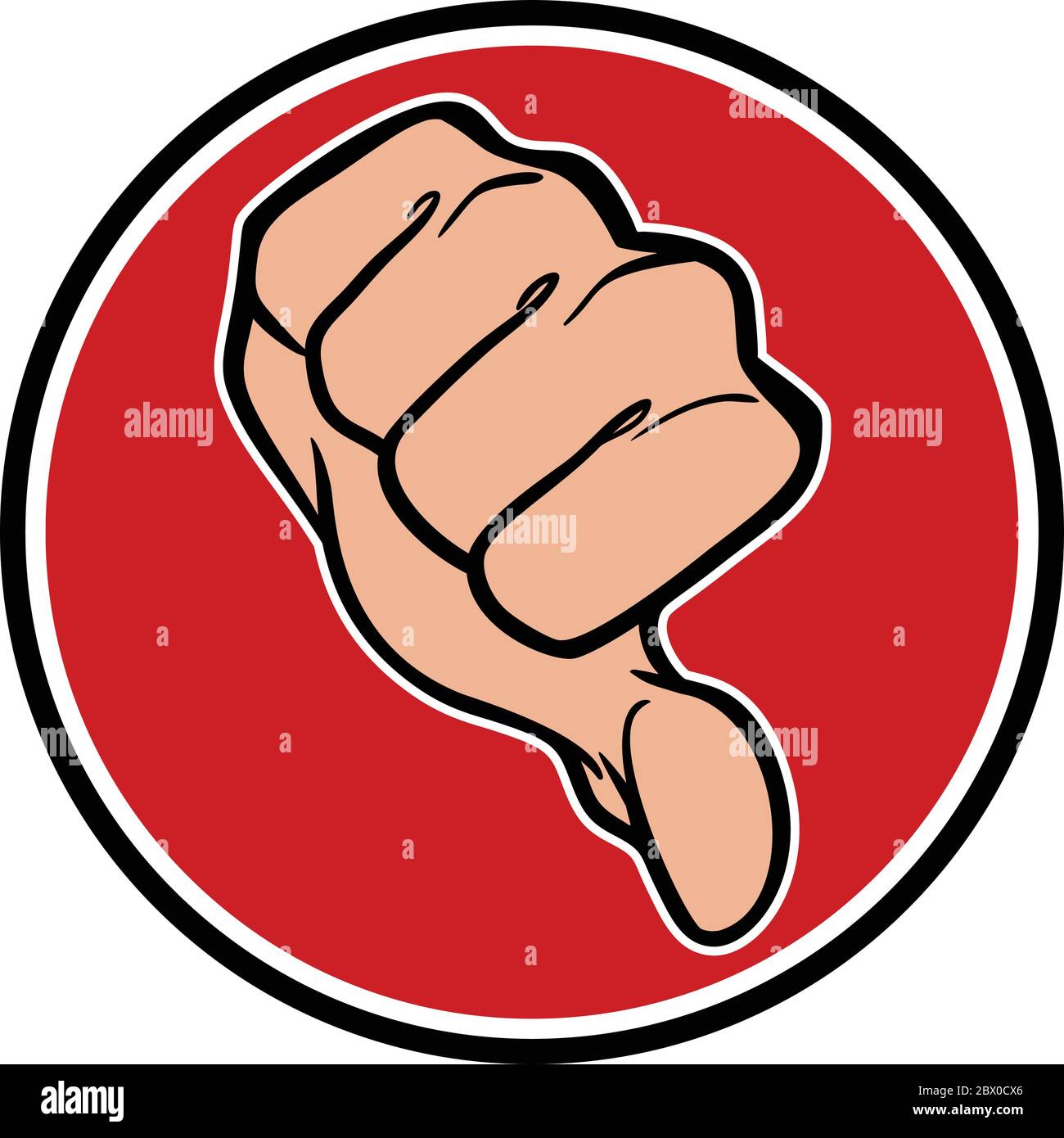 Daumen nach unten Symbol- eine Illustration eines Thumbs nach unten ...