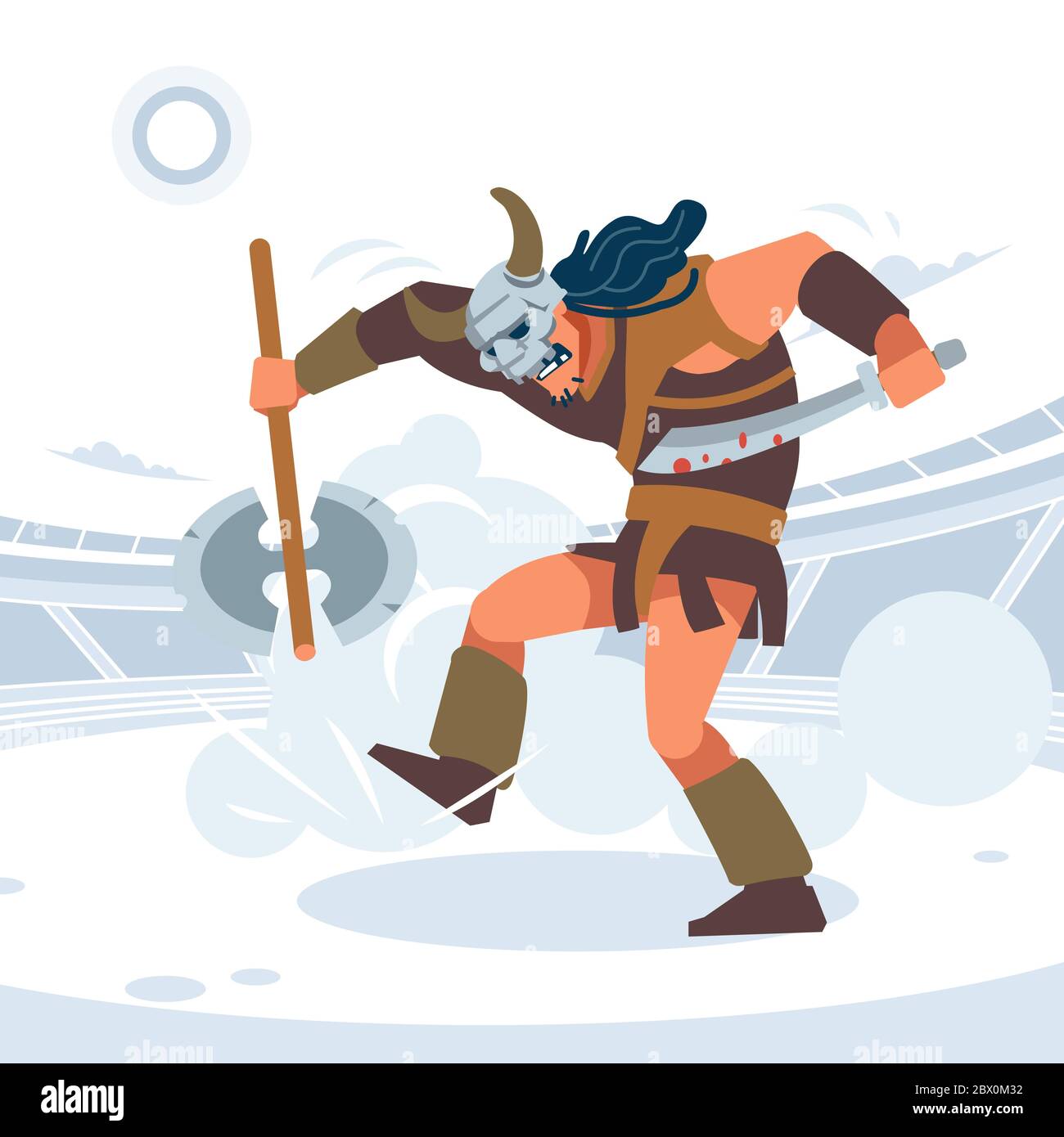 Gladiators fighting in arena Stock-Vektorgrafiken kaufen - Alamy