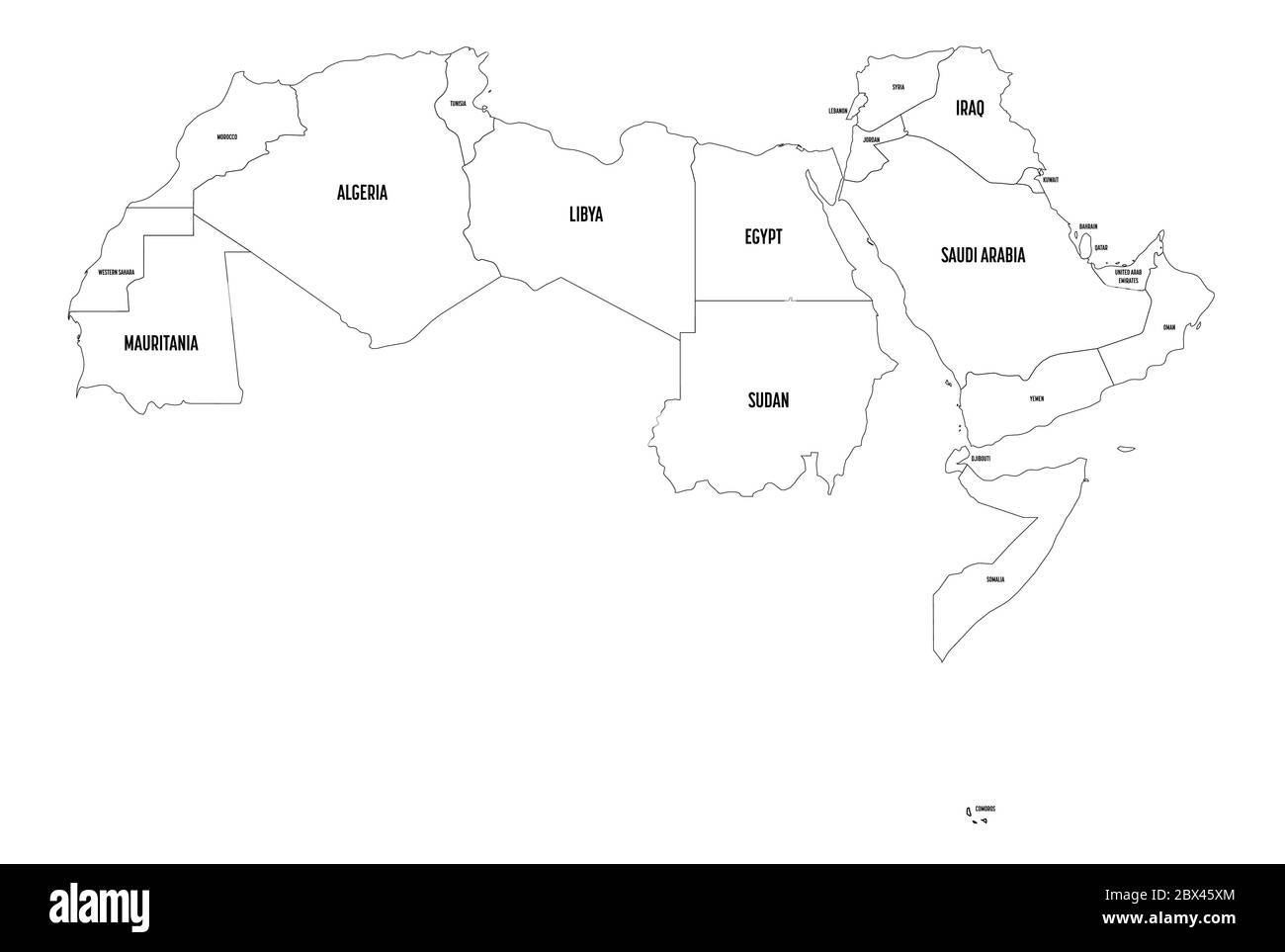 Arab world map -Fotos und -Bildmaterial in hoher Auflösung – Alamy