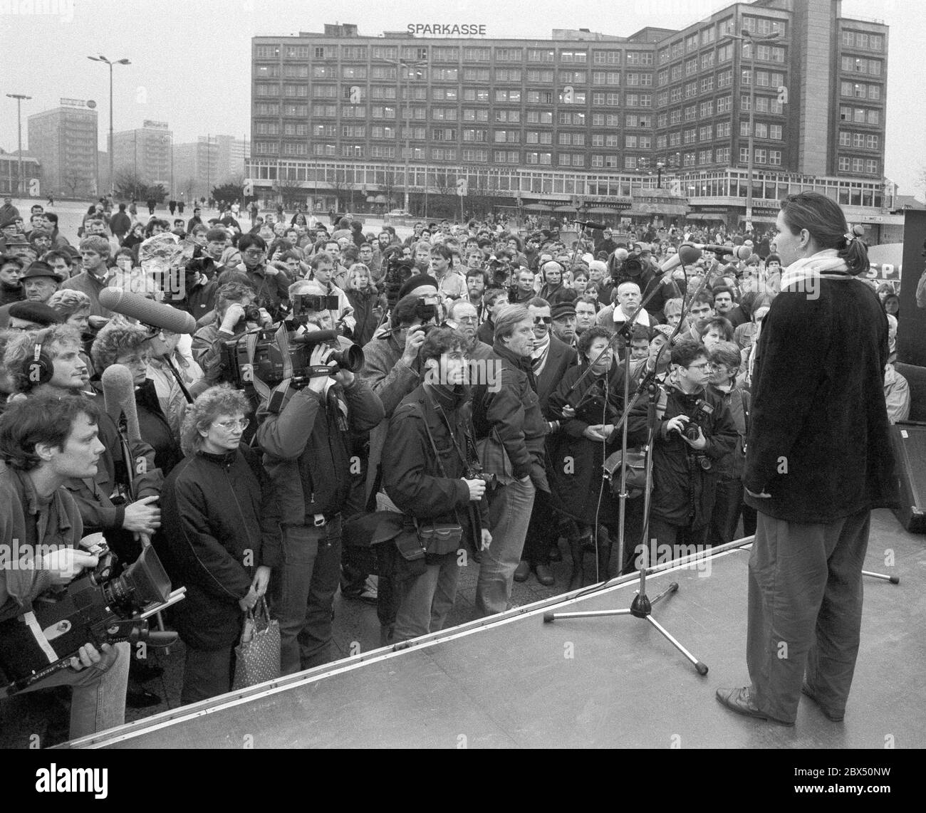Berlin / DDR / Vereinigung / 15.3.1990 Wahlkampfveranstaltung am ...