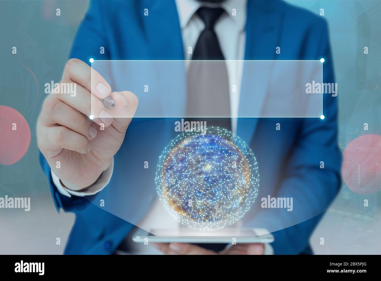 Digitales Bild des fernen Sonnensystems, das globale ...