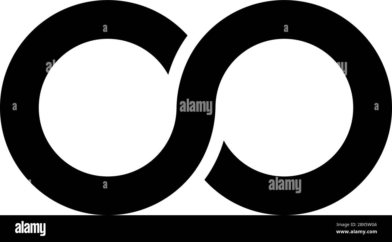 Infinity Symbol, auch Lemniscate genannt, sieht aus wie die ...