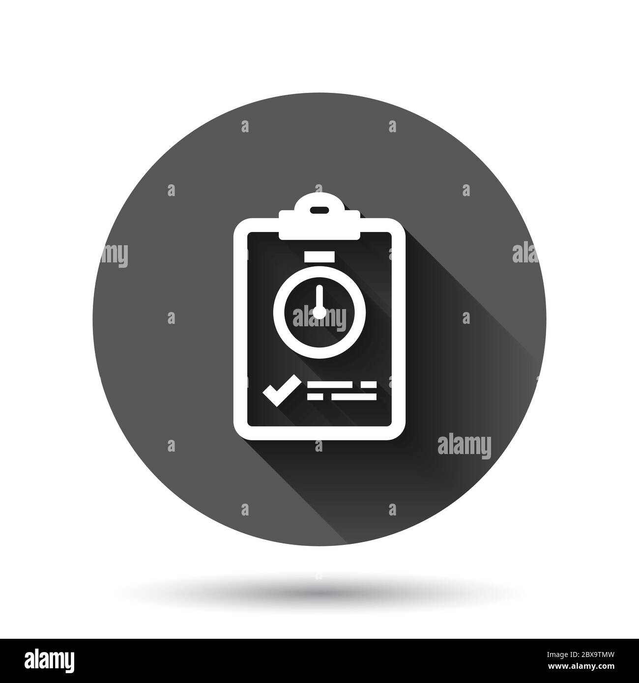 Checkliste-Symbol in flacher Form dokumentieren. Vektorgrafik auf ...