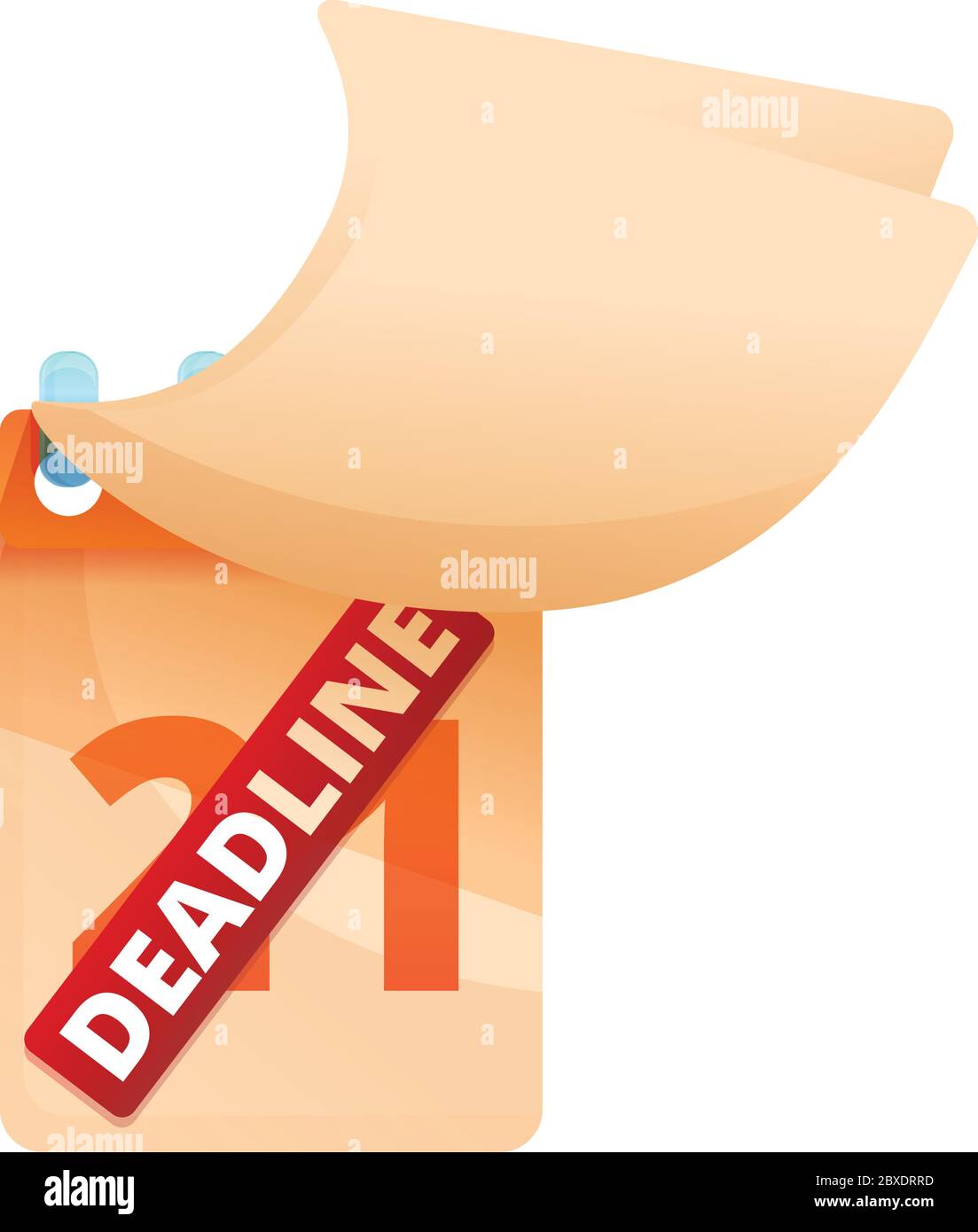 Termin im Kalender-Symbol. Cartoon der Frist auf Kalender Vektor-Symbol ...