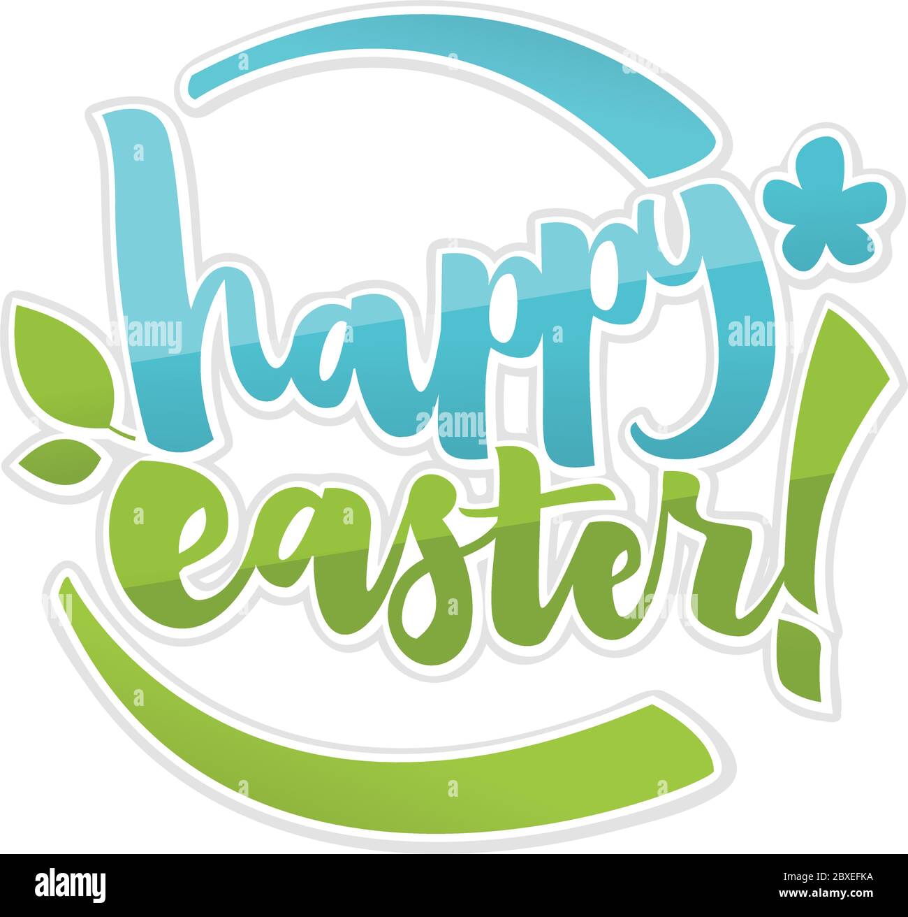 Ostern Grußkarte Typografisch. Handschriftzug, Kalligraphie Vektor ...