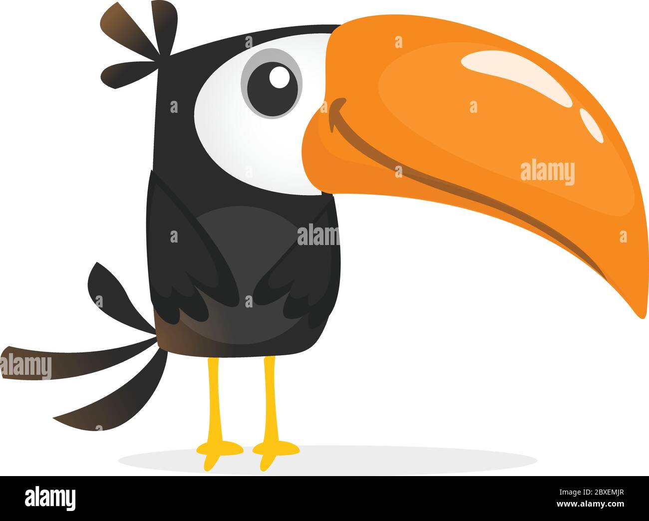 Lustige Tukan Cartoon. Vektorvogel Illustration Stock-Vektorgrafik - Alamy