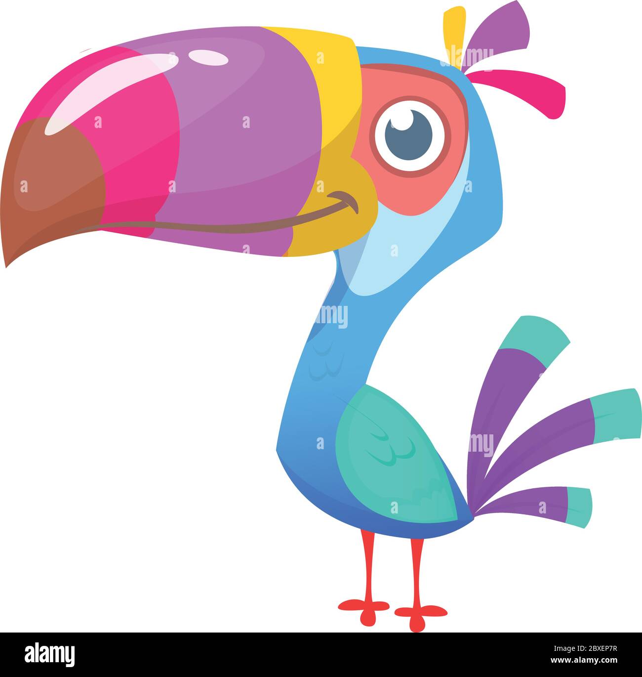 Lustige Tukan Cartoon. Vektorvogel Illustration Stock-Vektorgrafik - Alamy