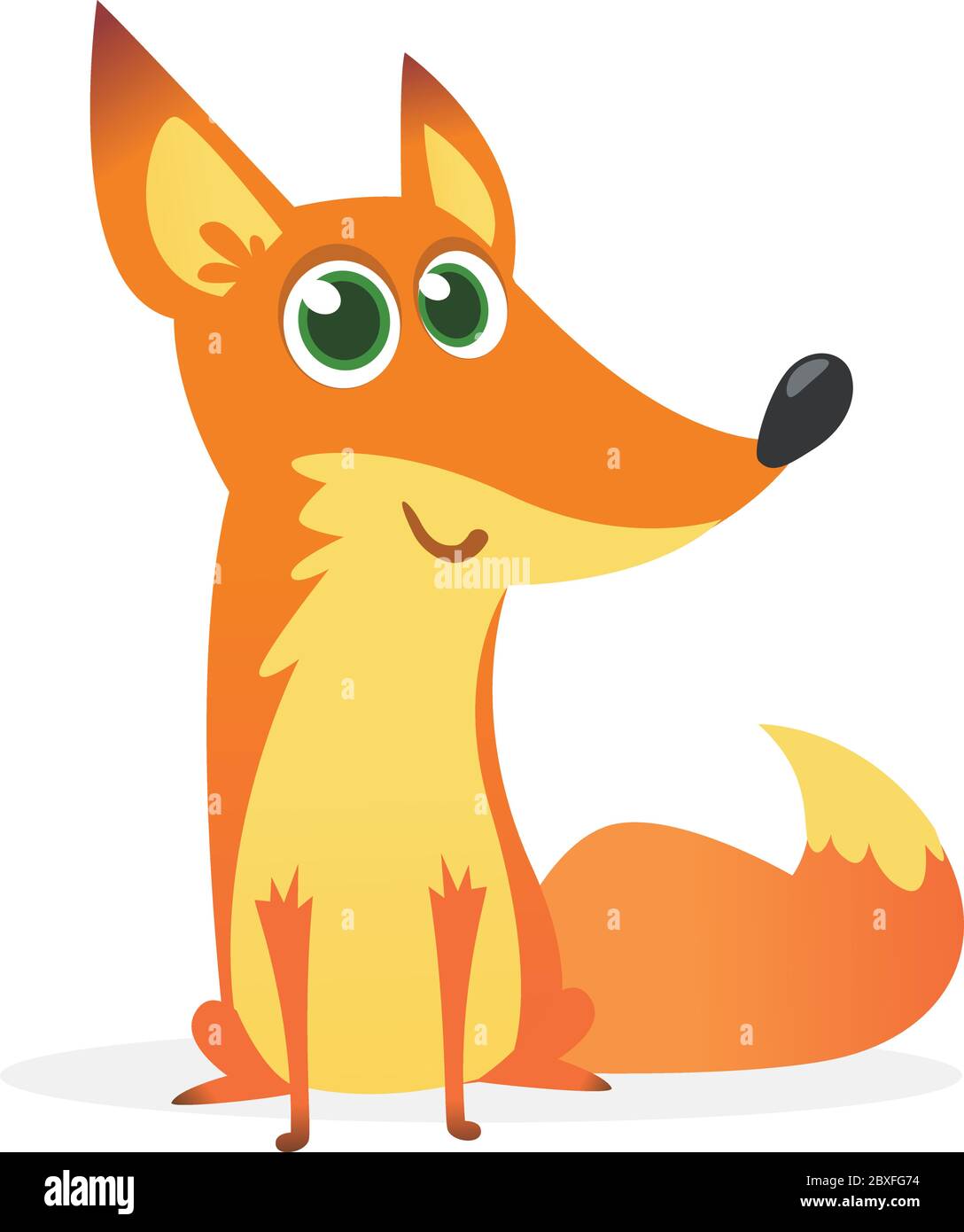 Niedliche lustige Fuchs Maskottchen. Vektorgrafik isoliert. Cartoon ...