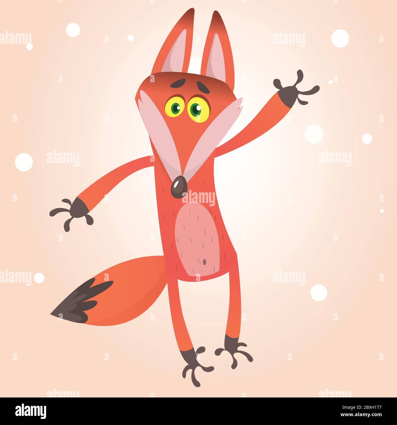 Lustige tricky Fuchs Cartoon. Vektorgrafik Stock-Vektorgrafik - Alamy
