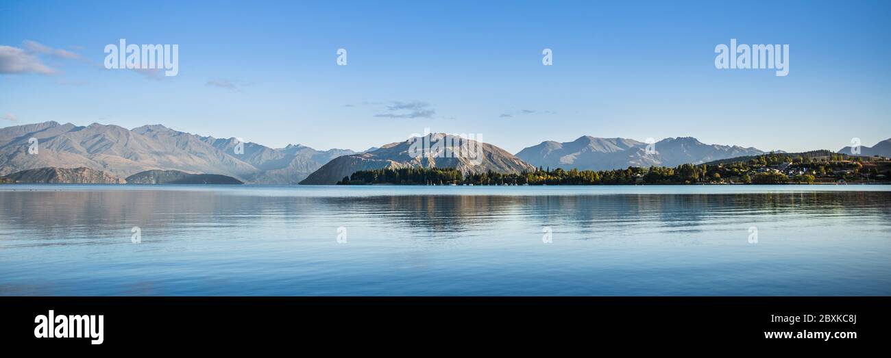 Wanaka Neuseeland, Lake Landscape Panorama NZ, Mountain Lake Landscape ...