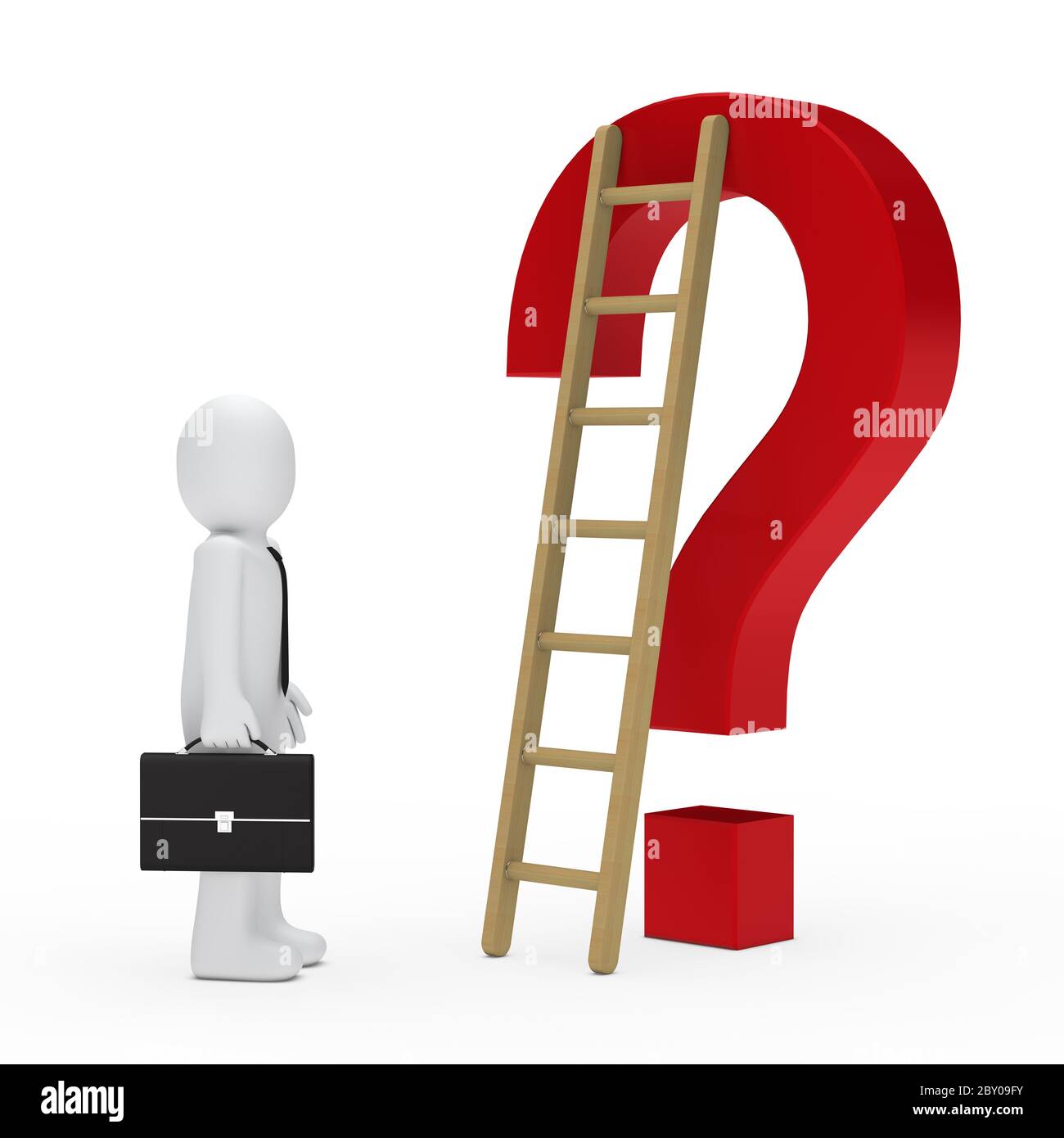Question mark cartoon character 3d Ausgeschnittene Stockfotos und ...