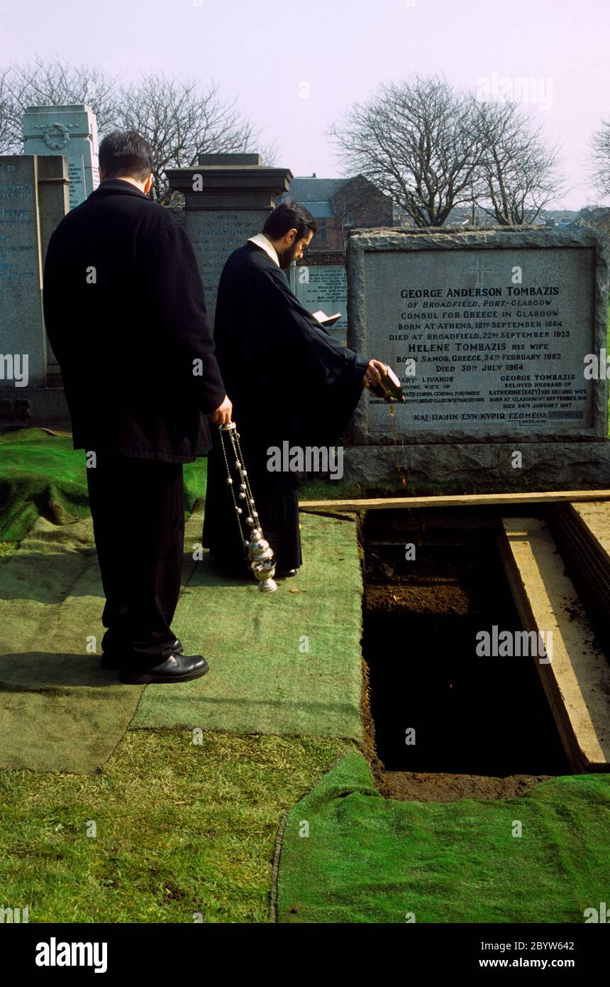 Glasgow Schottland Griechisch-orthodoxe Beerdigung in der Kathedrale ...