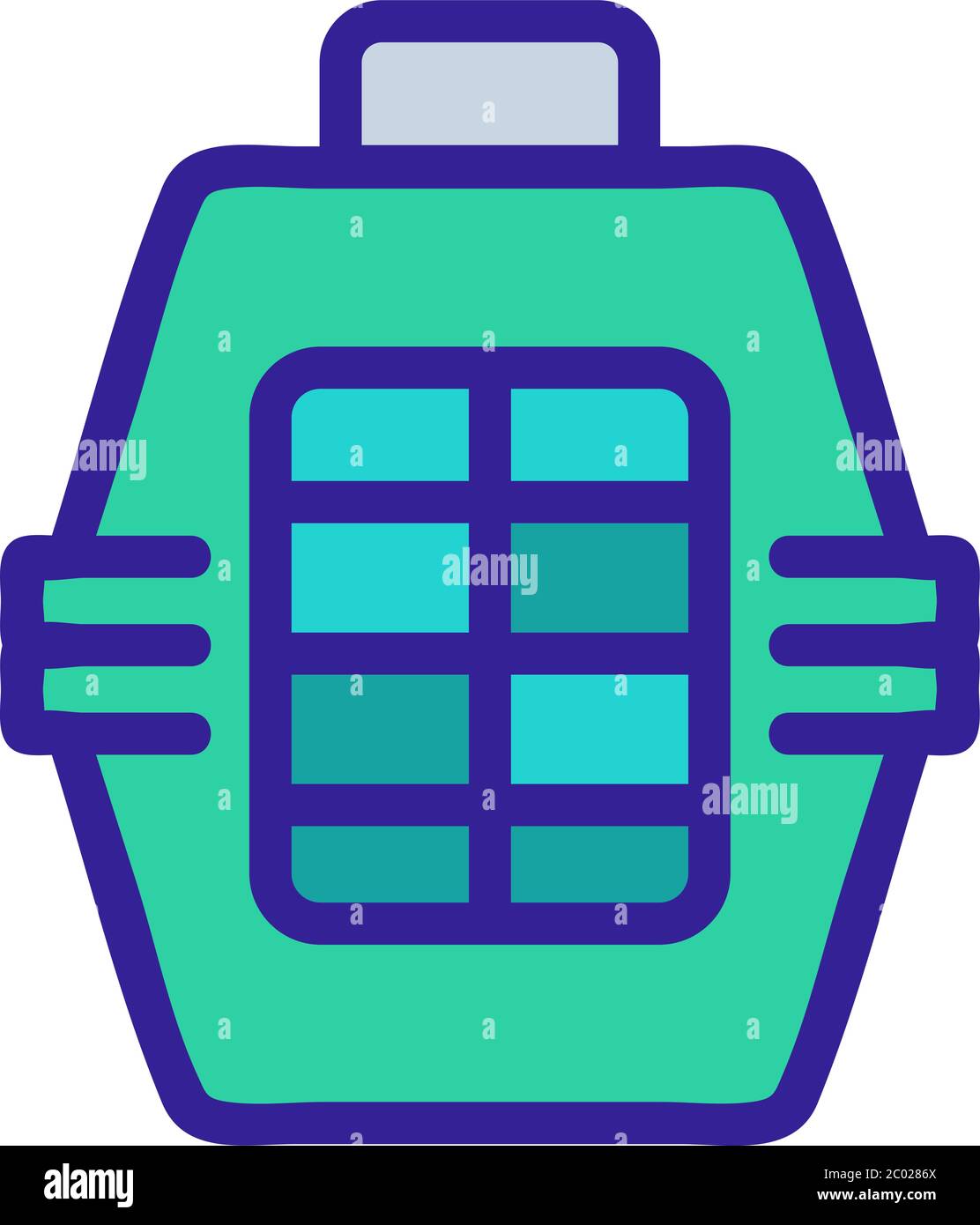 Käfig Tier Träger Box Symbol Vektor Umriss Illustration Stock ...