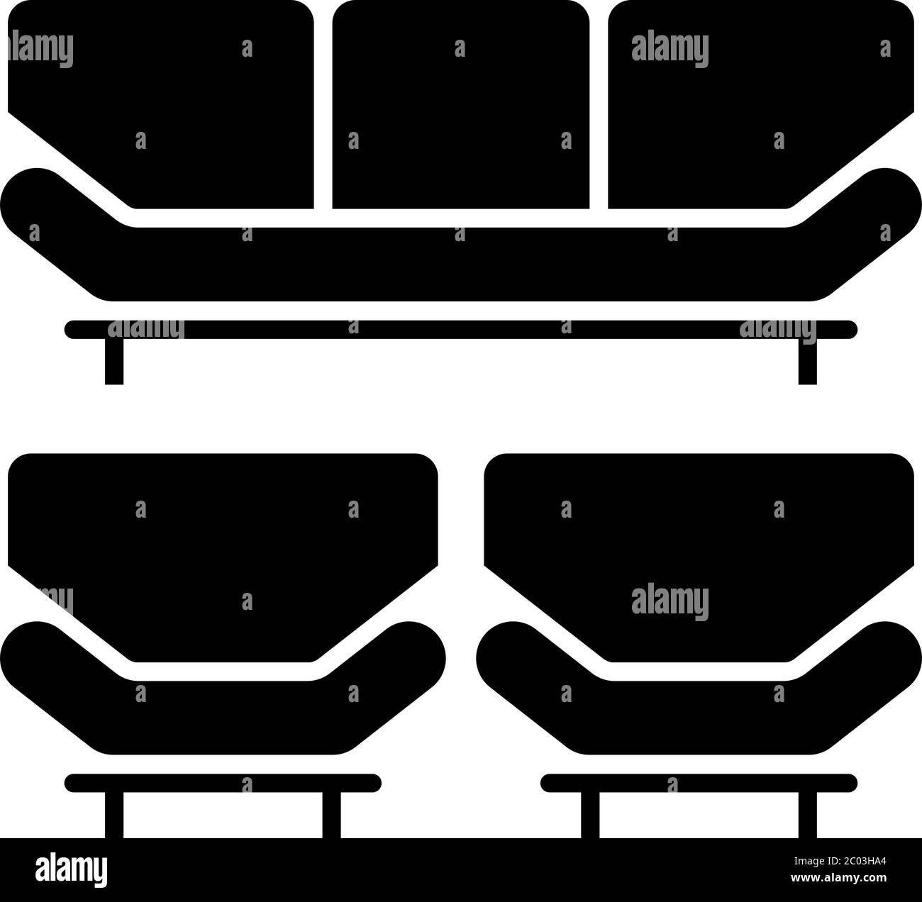 Sofa Symbol Vektor Illustration Stock-Vektorgrafik - Alamy