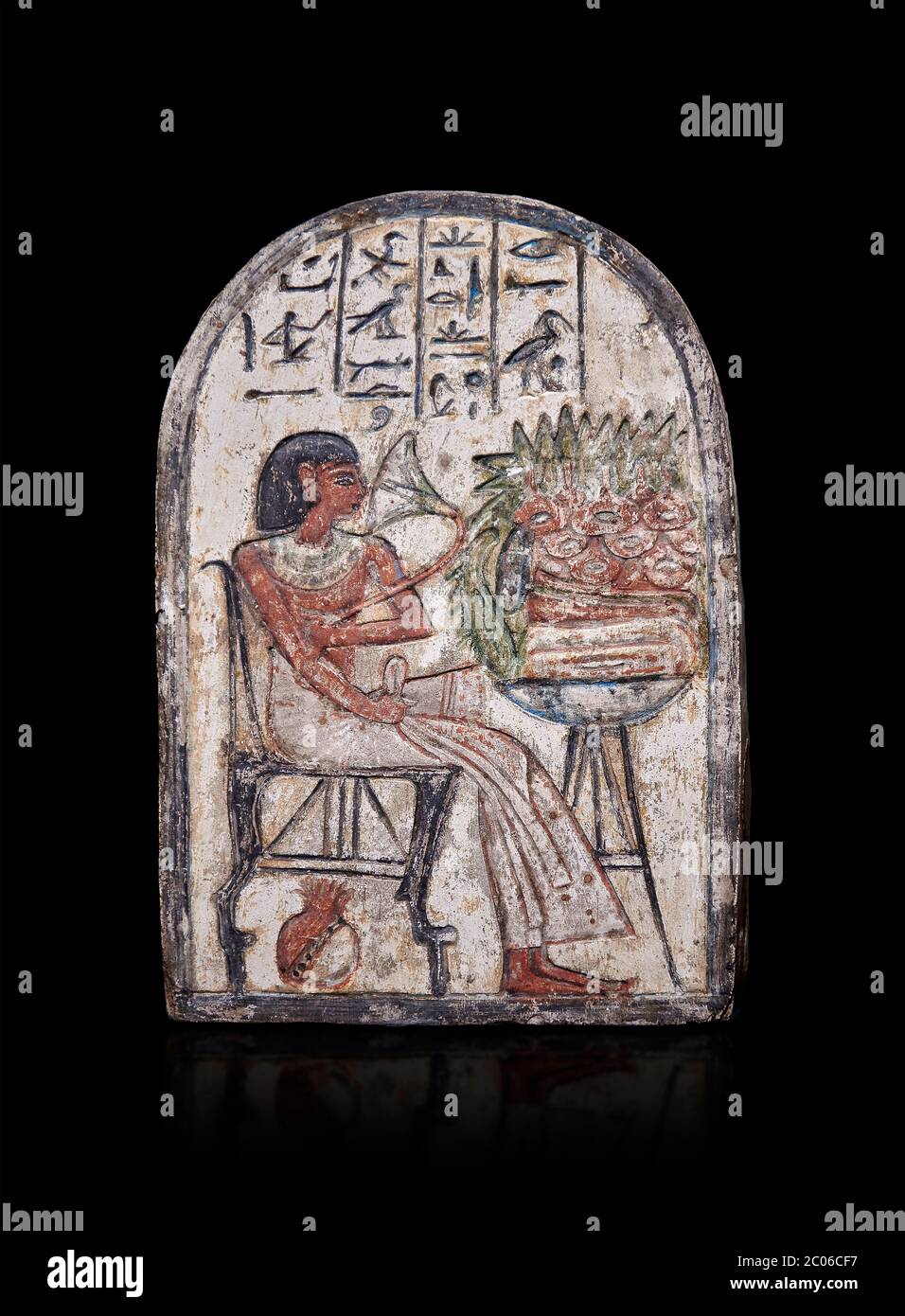 Alte ägyptische Ra Stele, Kalkstein, Neues Königreich, 19. Dynastie ...