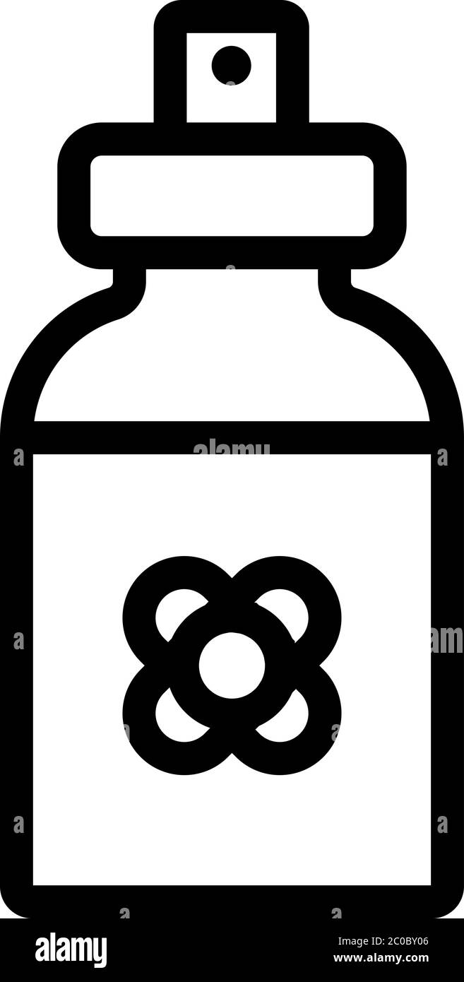 Rapsspray Flasche Symbol Vektor Umriss Abbildung Stock-Vektorgrafik - Alamy