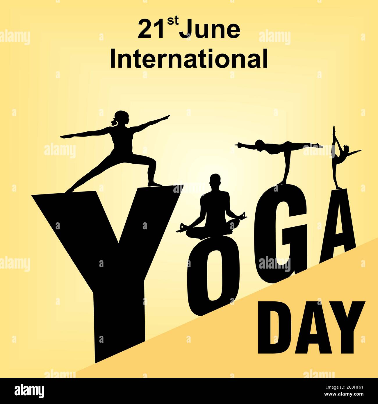 21. Juni Internationaler Yoga-Tag, Körperhaltung, menschliche ...