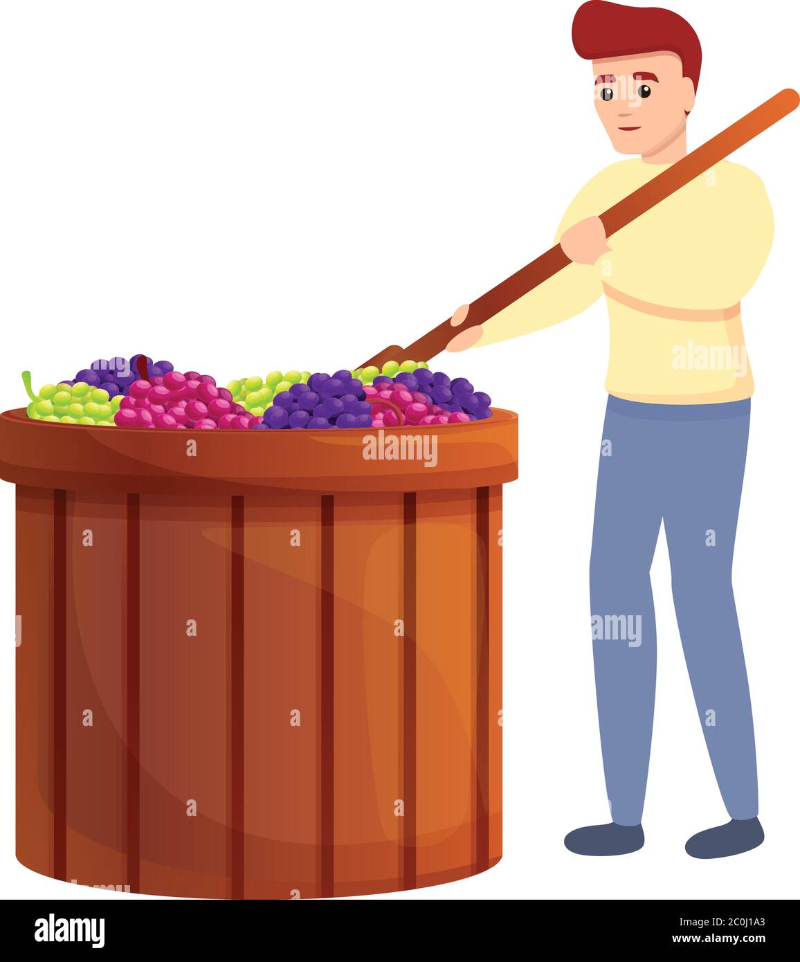 Mann gemischte Trauben Symbol. Cartoon von Mann gemischt Trauben Vektor ...