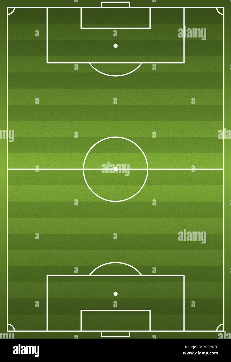 Realistische Vertikale Fußball - Fußballfeld Illustration ...