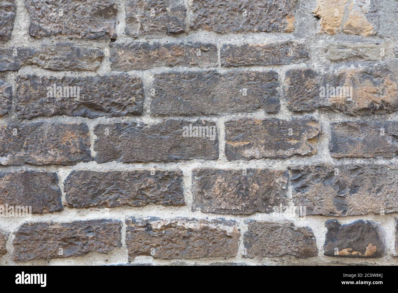 Ziegelmauer eines alten Gebäudes. Alte Backstein Steinmauer Textur oder ...