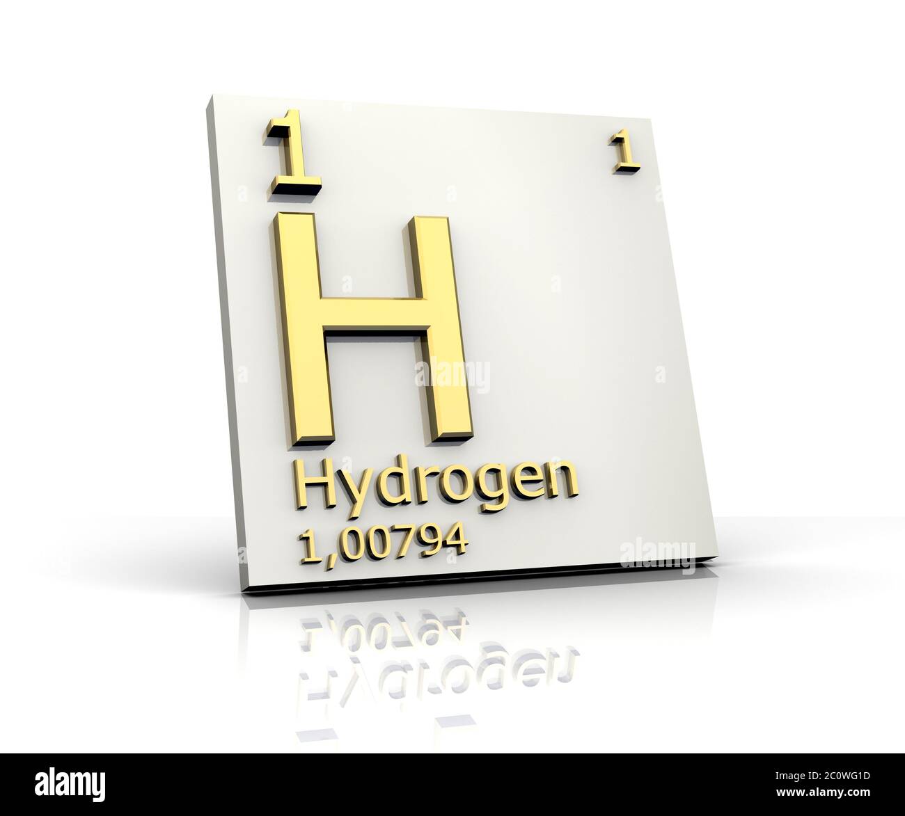 Wasserstoff form Periodensystem der Elemente - 3d Stockfotografie - Alamy