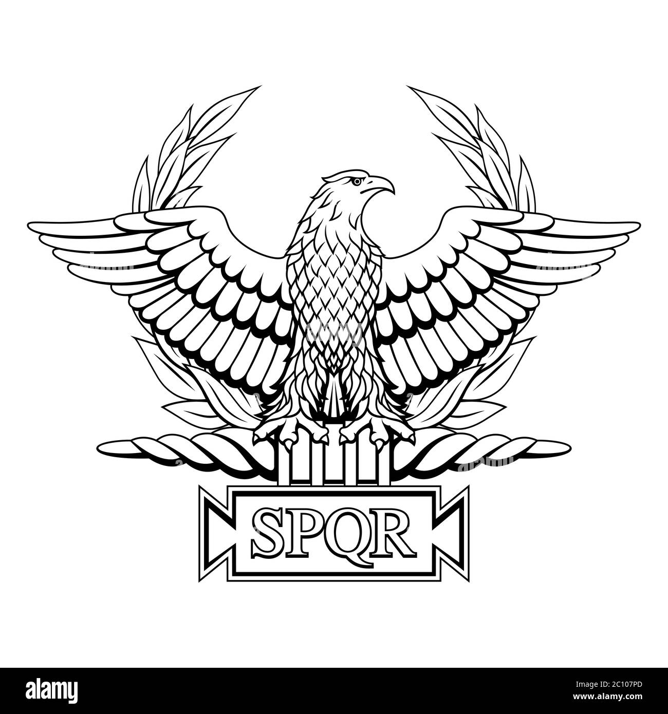 Römischer Adler mit der Inschrift S.P.Q.R. - Senatus Populus Que ...