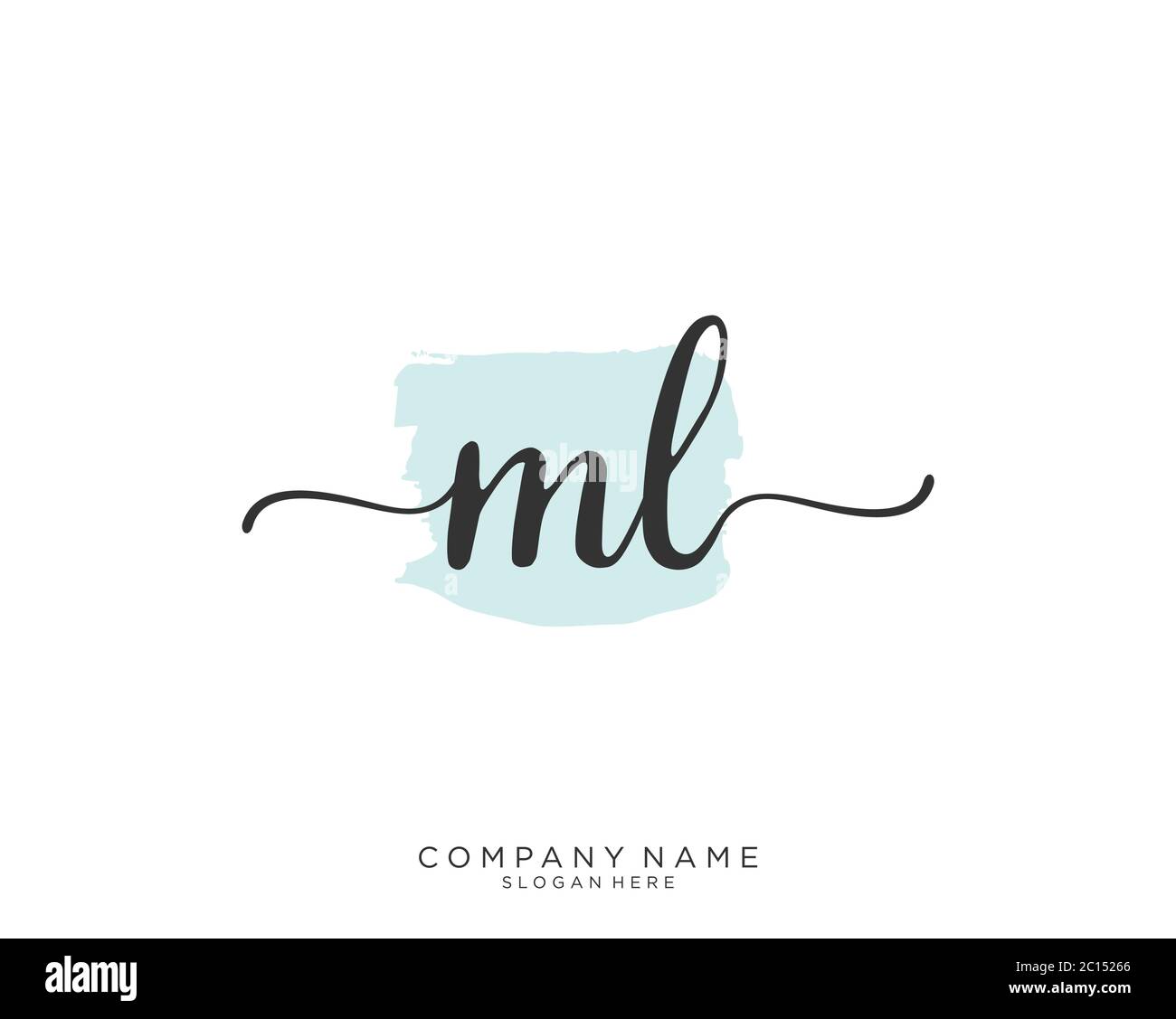 Ml buchstaben logo Stock-Vektorgrafiken kaufen - Alamy