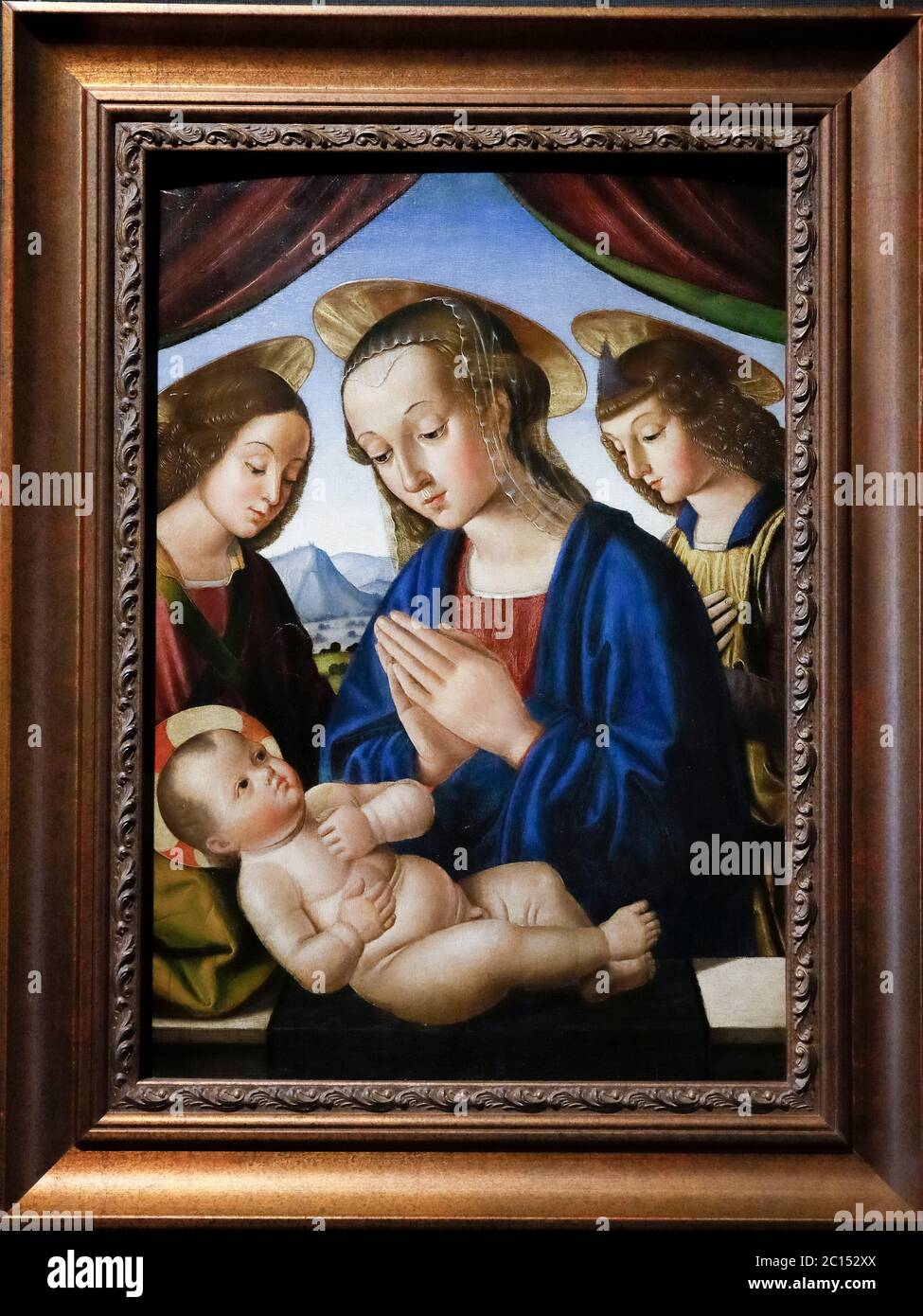 Giovanni Madonna und Kind Mit Zwei Engeln Stockfotos und -bilder Kaufen - Alamy