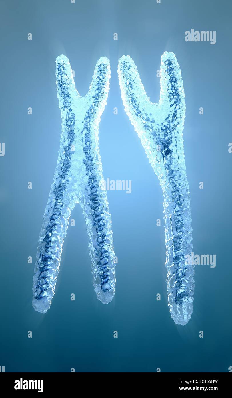 3D-Darstellung der normal aussehende Blau farbigen und transparenten x ...