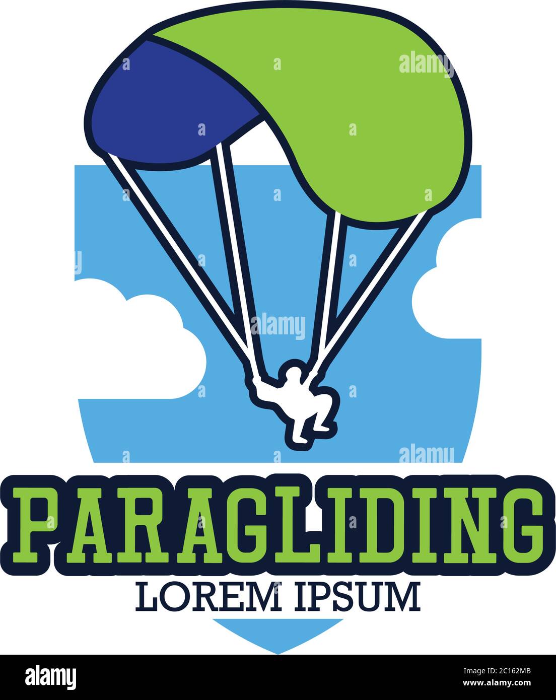 Gleitschirm tandemflug Stock-Vektorgrafiken kaufen - Alamy