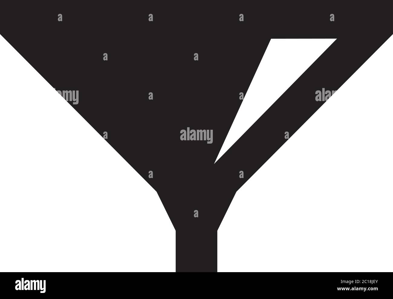 Das Symbol Trichter im flachen Stil Vektor für App, UI, Websites ...