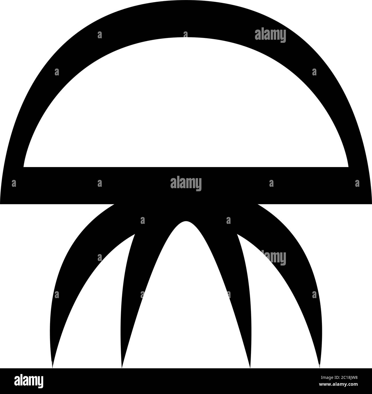 Quallen Symbol in Flat Style Vektor für App, UI, Websites. Schwarzes ... Quallen Symbol in Flat Style Vektor für App, UI, Websites. Schwarzes ...