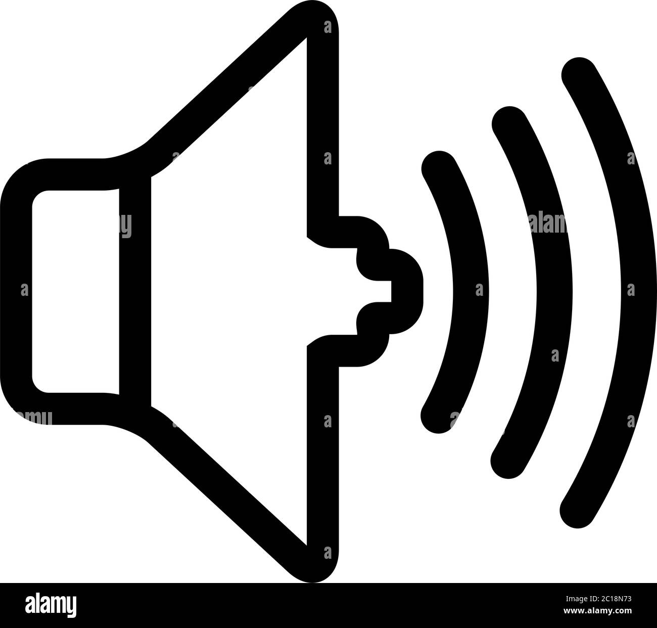 Sound Line Symbol in Flat Style Vektor für Apps, UI, Websites ...